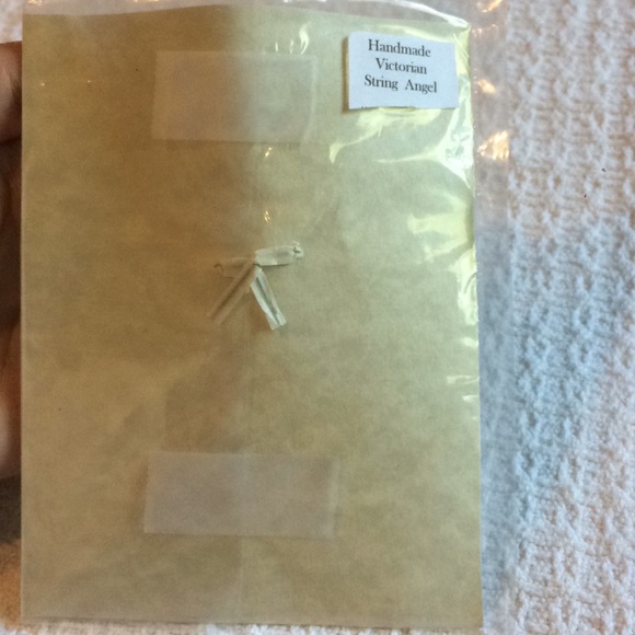 Holiday | Handmade Victorian String Angel Christmas Ornament With Pearl ...